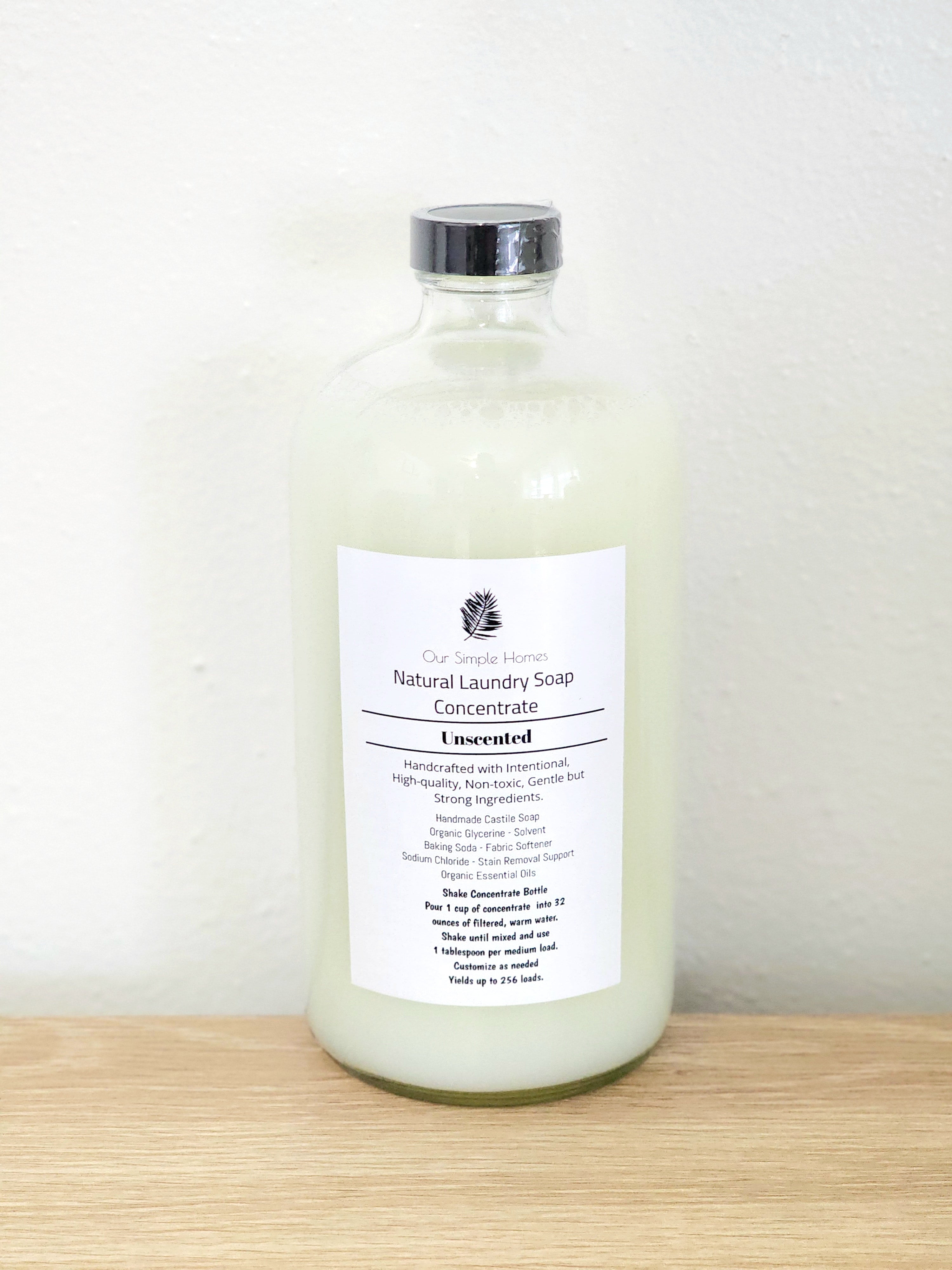 Unscented - Large Laundry Soap Concentrate | OUR SIMPLE HOMES